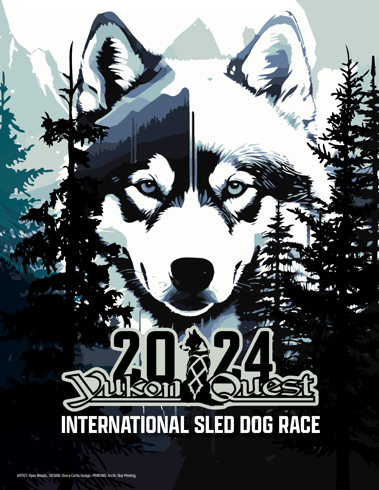 2024 Race Design Sticker | Yukon Quest International Association